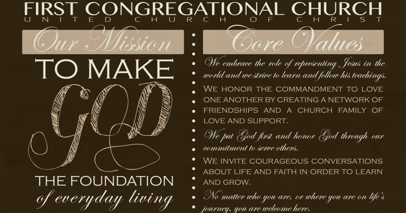 Mission, Vision & Core Values – First Congregational Church of Tallmadge