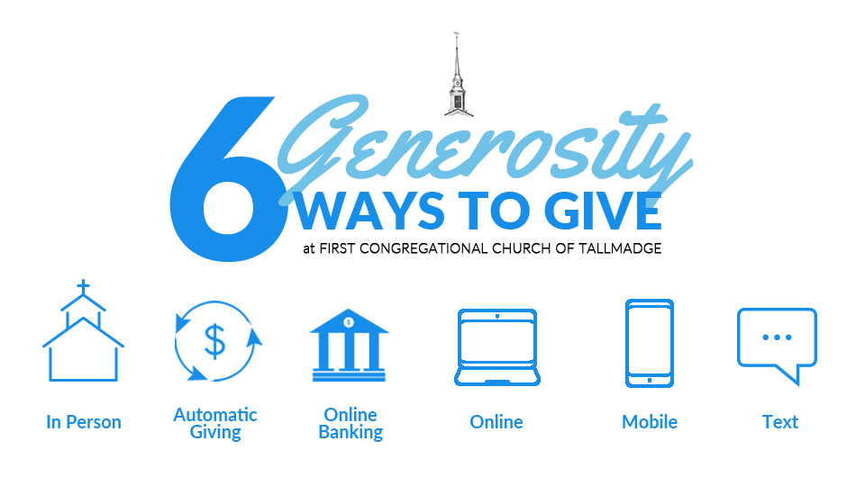 Choose How You Give – First Congregational Church of Tallmadge